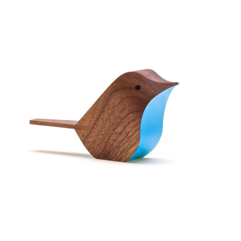 Jacob Pugh Wooden Bird Walnut / Blue westandhill.co.uk – West and Hill